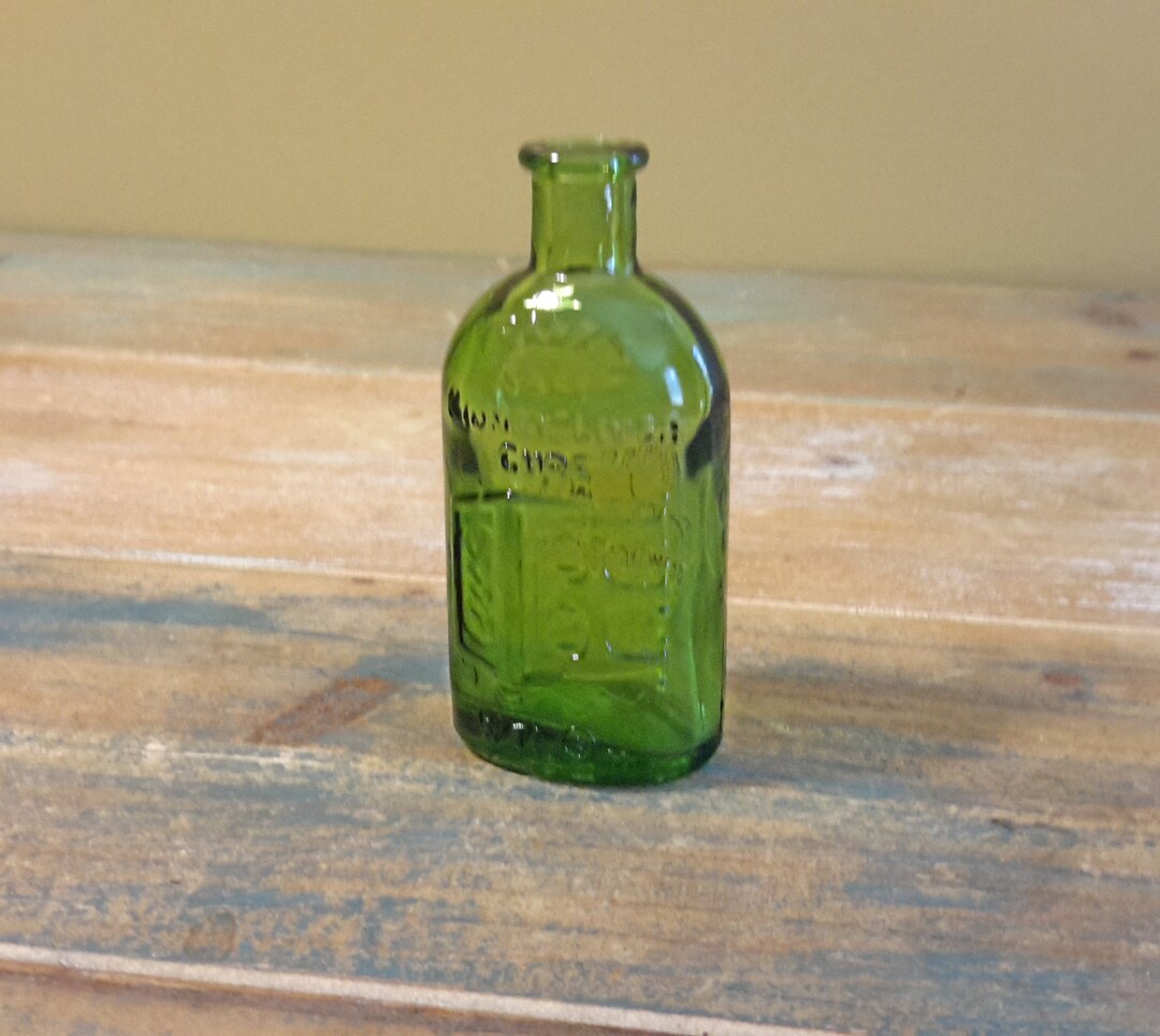 Wheaton Green Miniature Frank's Safe Kidney Liver Cure Bottle Vintage ...