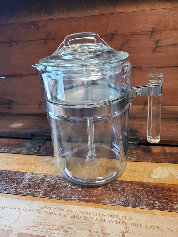 Glass Pyrex Flameware 6 Cup Coffee Maker 7826 Vintage - Etsy