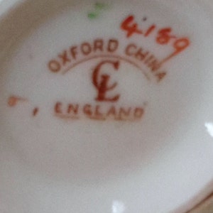 Tea Cup and Saucer CL Oxford China England Vintage - Etsy