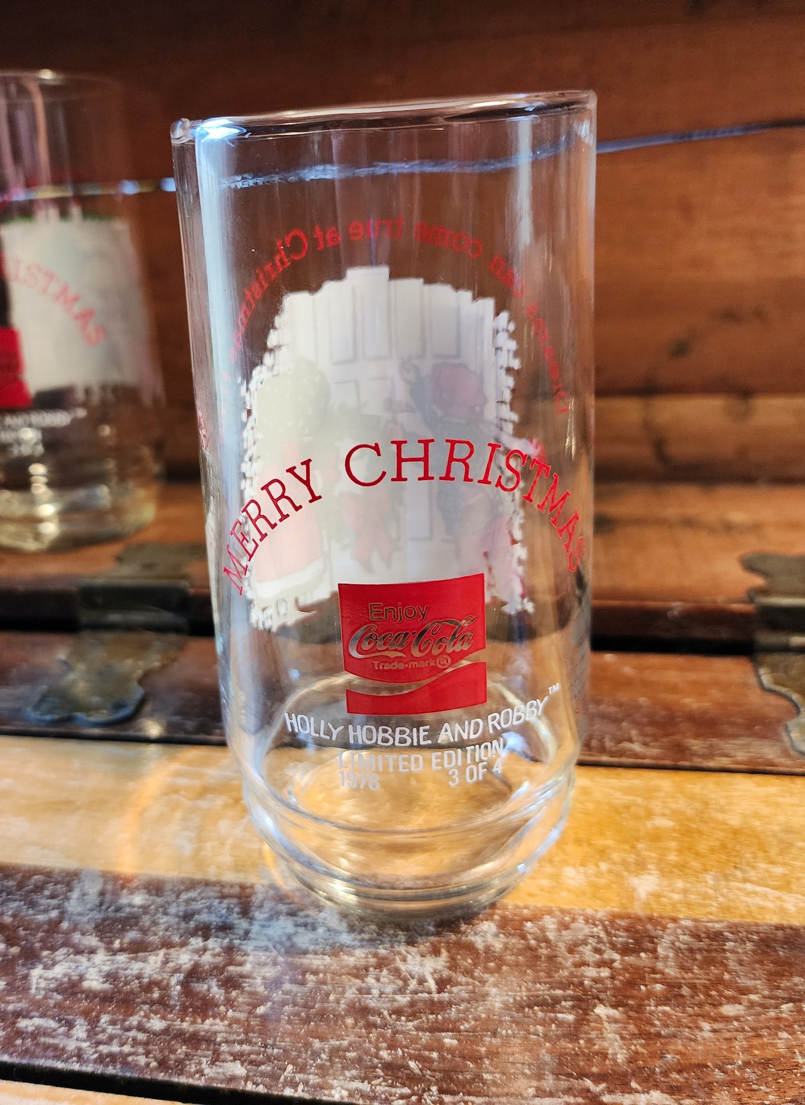 Holly and Robby Hobbie 1978 Coca Cola Christmas Glass Tumbler Vintage ...