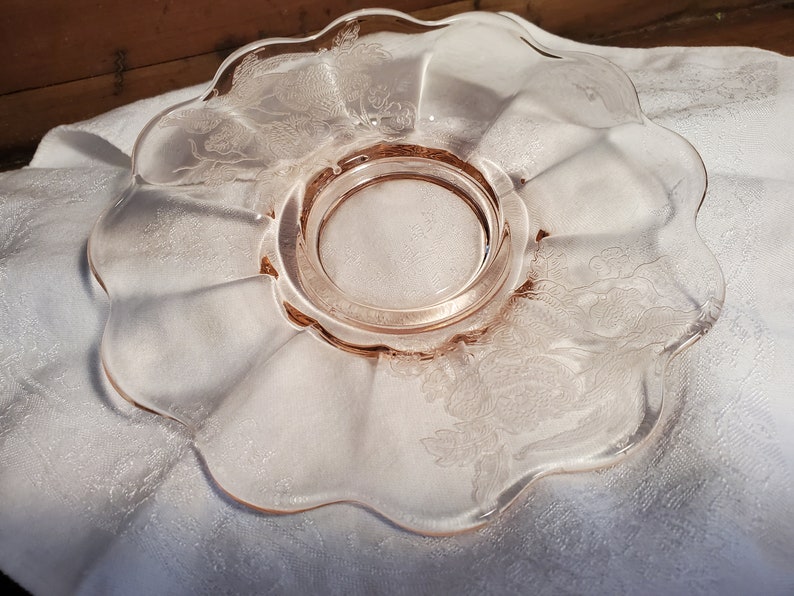 Pink Glass Nora Bird Mayonnaise Underplate Paden City - Etsy