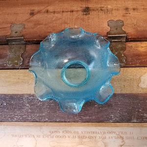 Ice Blue Ruffle Bowl Waffle Pattern Colony Italy Vintage - Etsy