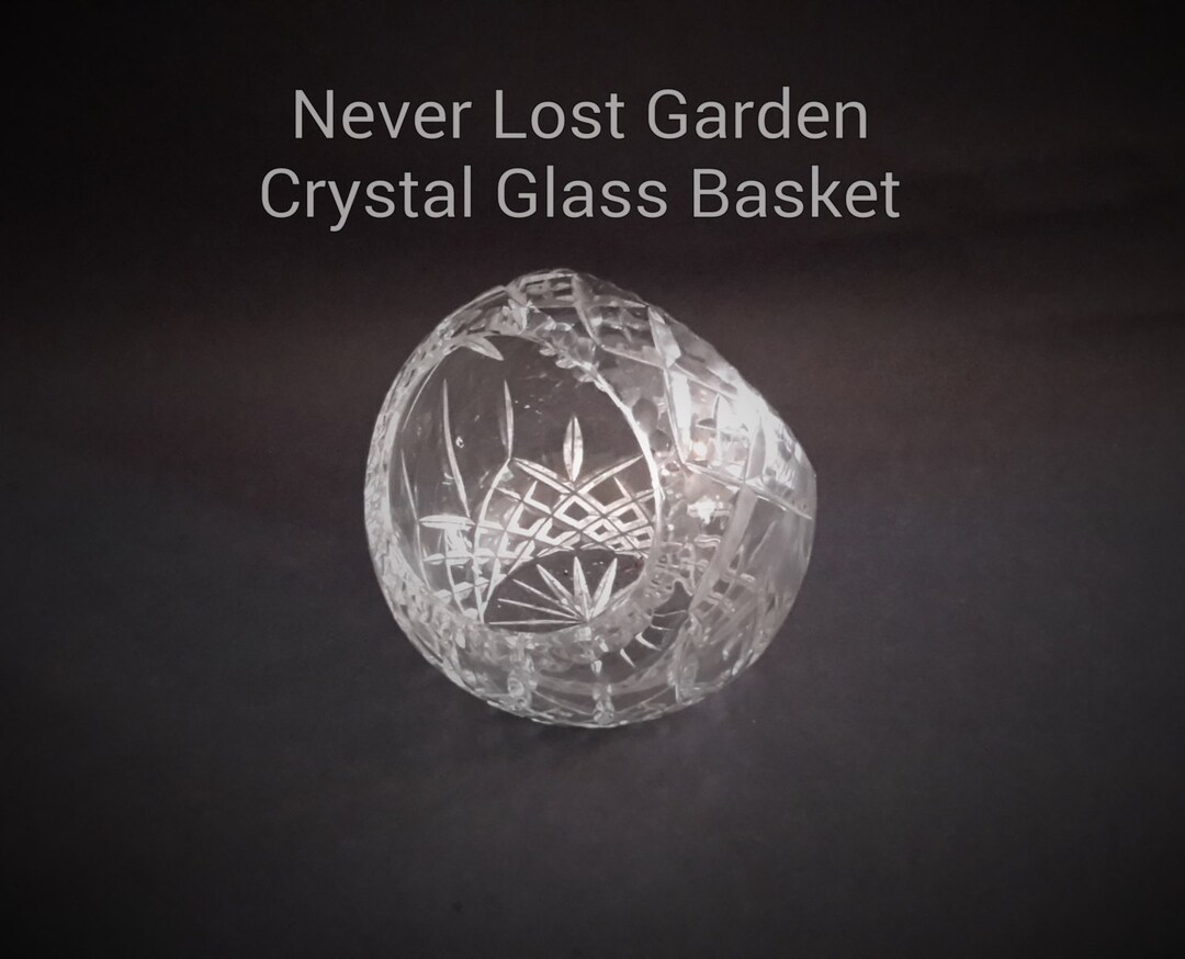 Cut Crystal Glass Basket Savannah by MACRYL CRYSTAL Vintage - Etsy