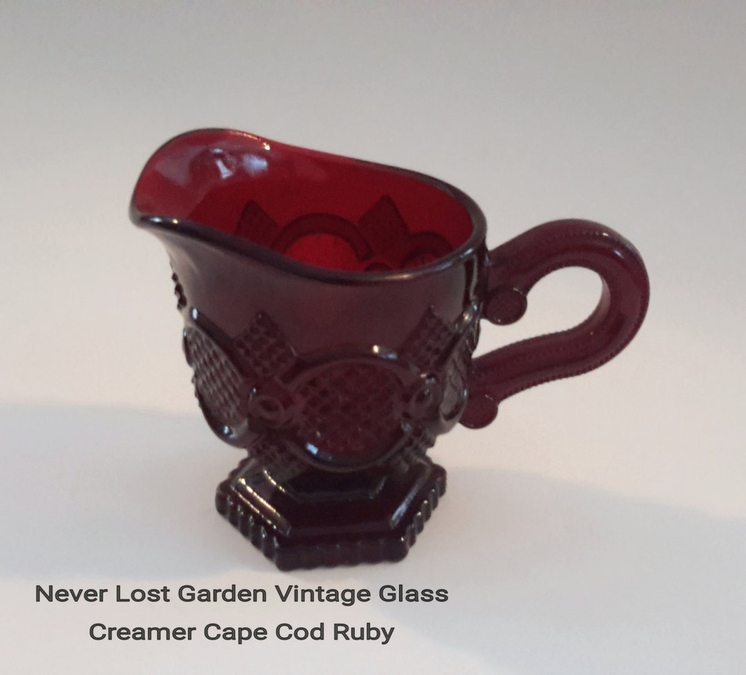 Ruby Red Creamer Avon 1876 Cape Cod - Etsy
