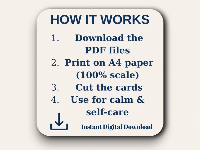Printable Calm Mind Affirmation Cards for Anxiety and Stress Relief 32 ...