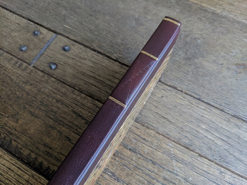 12 Tall Leather Ledger in Vintage Nineteenth Century Style. Hand ...