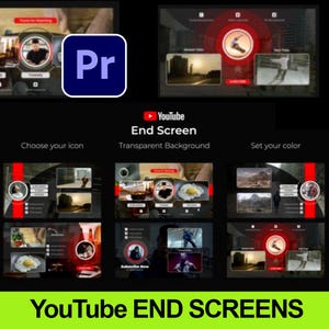 Youtube End Screen | Premiere Pro - Etsy