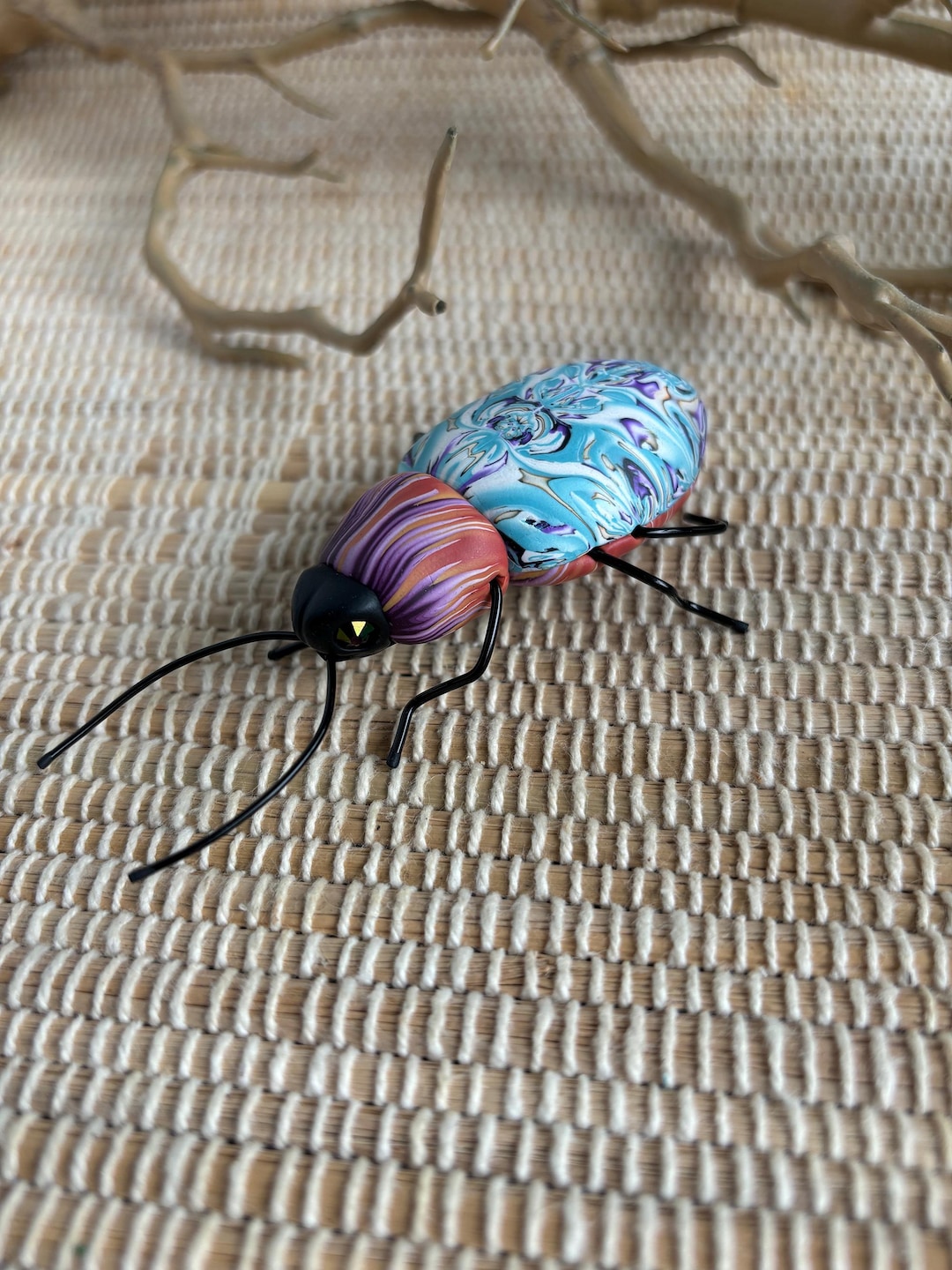 Bug Sculpture, Beetle Sculpture, Insect Sculpture, Whimsical, Colorful ...
