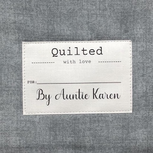 Personalized Fill in the Blank Quilt Label, Set of 12 Custom Cotton ...