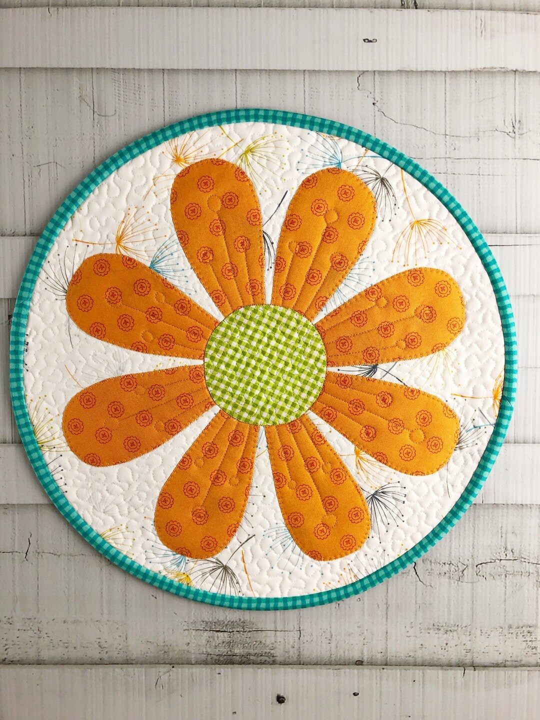 Round Flower Placemat Pattern Placemat Pattern Pattern - Etsy