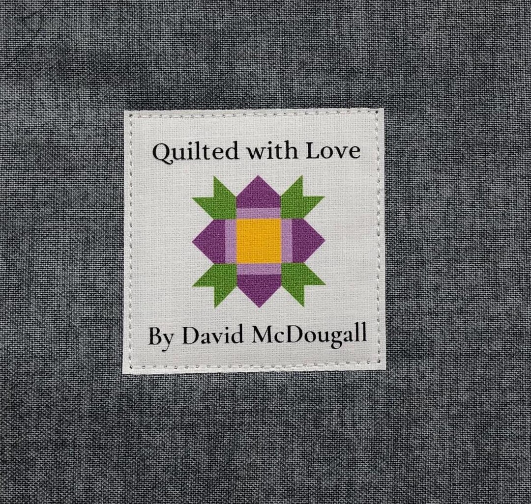 Personalized Quilt Labels, Cotton Fabric, Iron-on or Sew-on ...