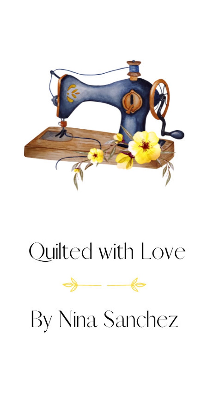 Personalized Fold Over Vintage Sewing Machine Quilt Label, Set of 15 ...