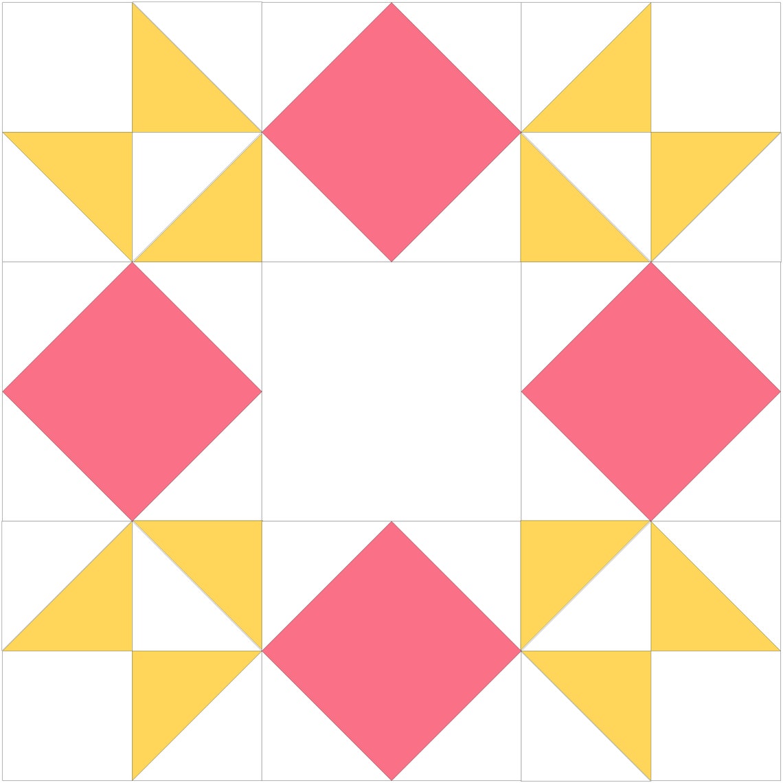 Diamond Star Quilt Block Pattern Digital Quilt Block Quick - Etsy
