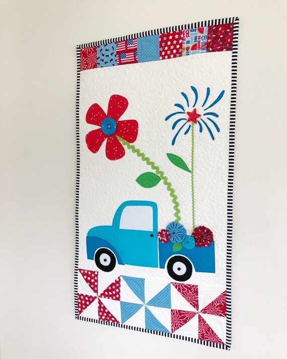 Raw Edge Applique Quilt Pattern Mini Quilt Pattern Vintage - Etsy