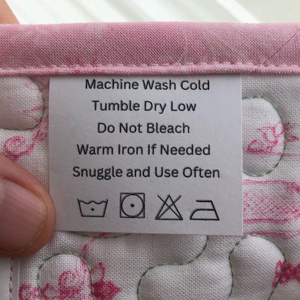 Quilt Washing Care Labels - Etsy
