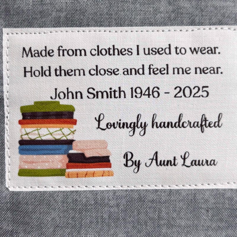 Memory Quilt Label - Etsy