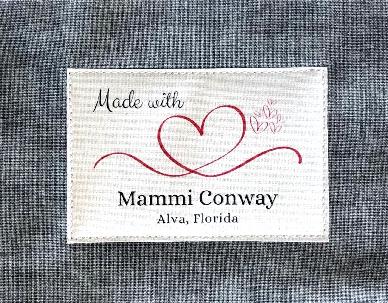 Personalized Quilt Labels, Large Hearts Labels, Custom Fabric Label ...
