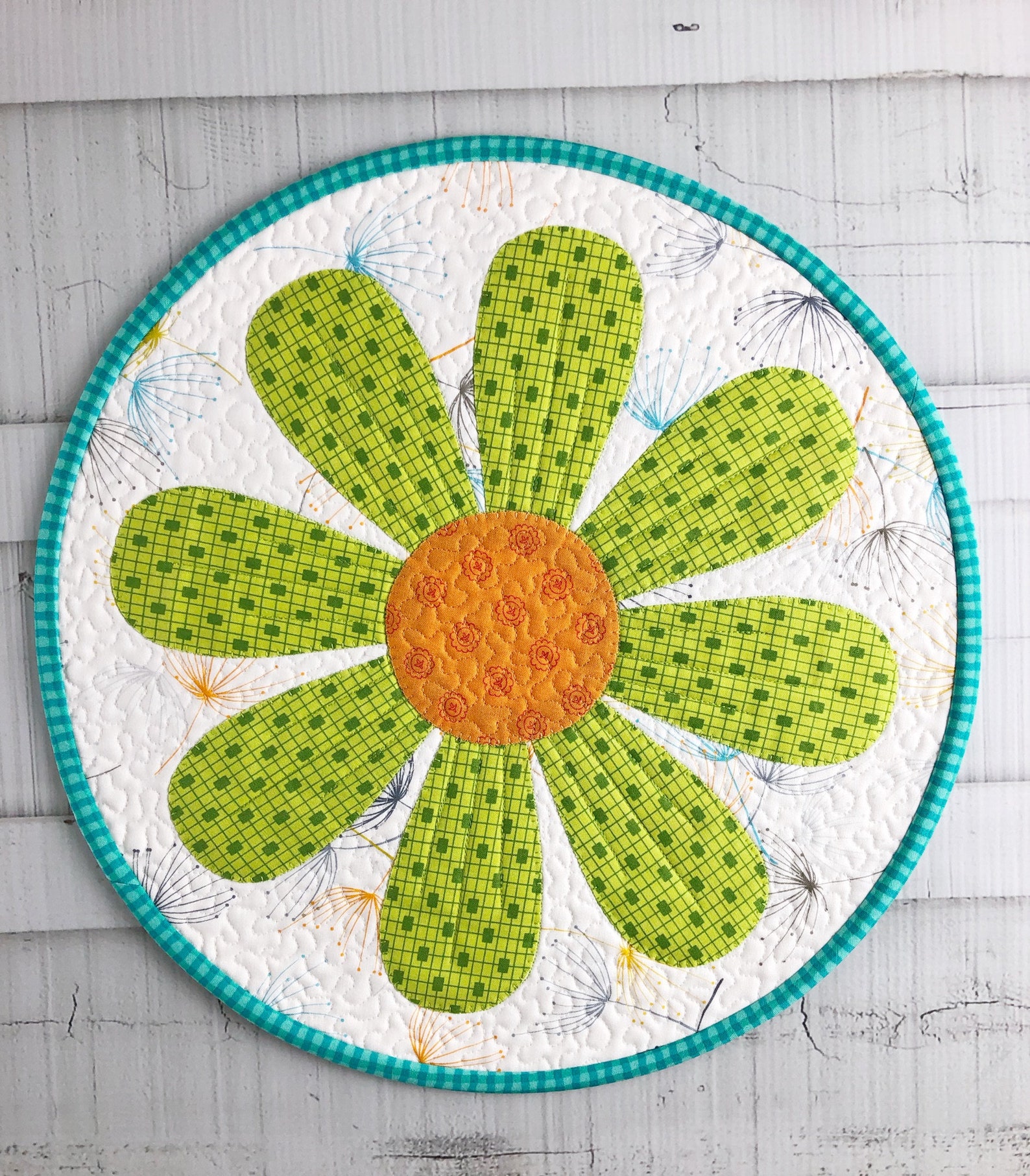Round Flower Placemat Pattern, Placemat Pattern, Pattern Placemat ...
