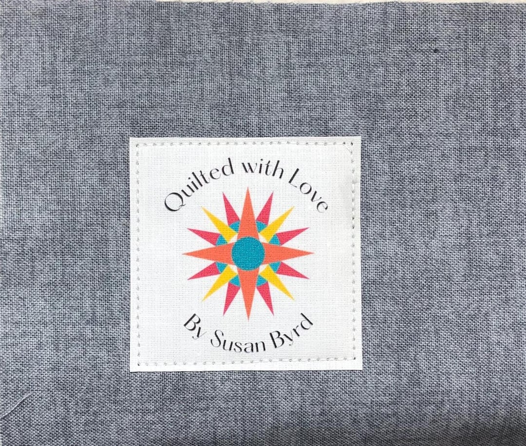 Personalized Quilt Labels, Custom Fabric Tags, Set of 20, Iron-on or ...