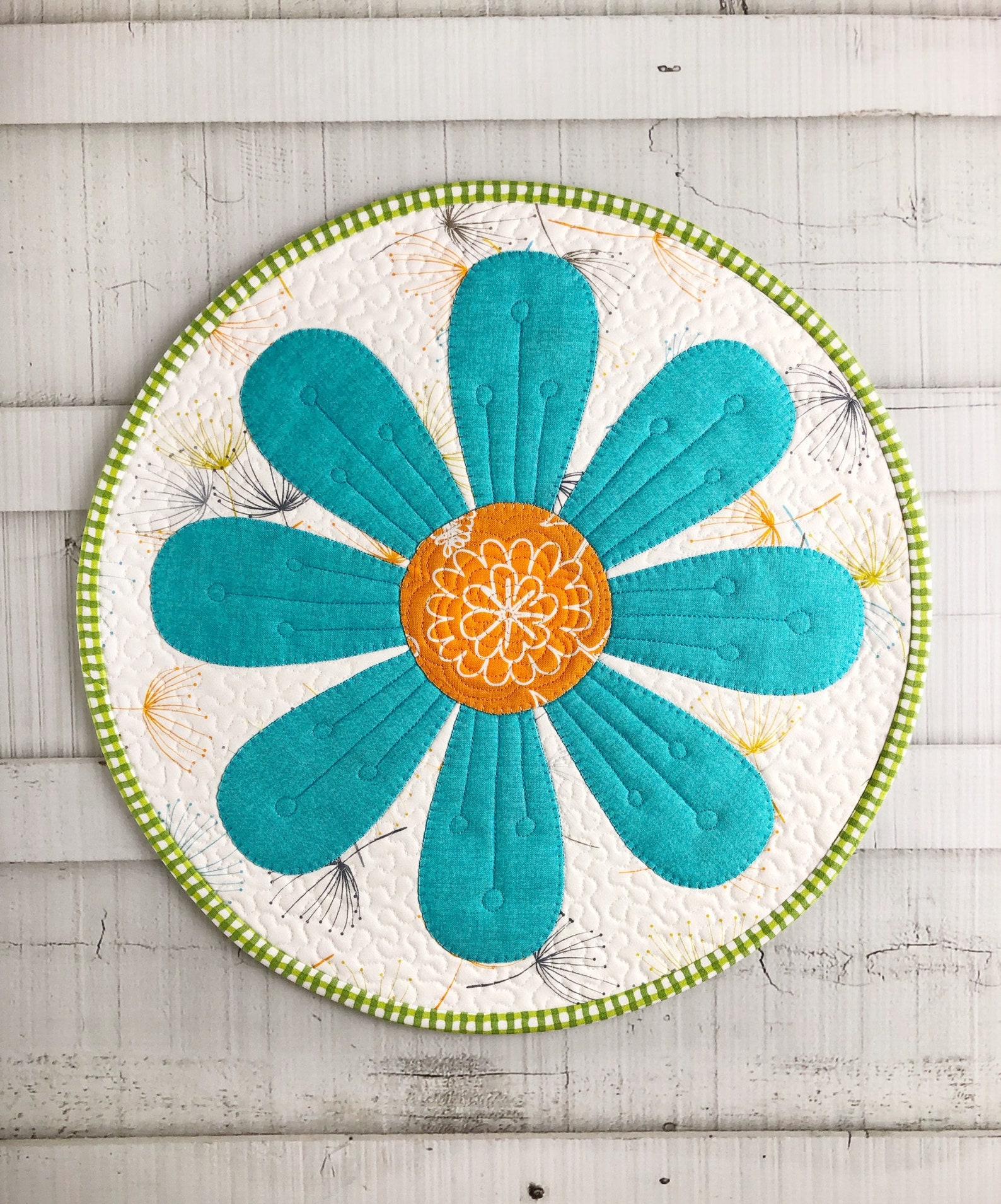 Round Flower Placemat Pattern, Placemat Pattern, Pattern Placemat ...