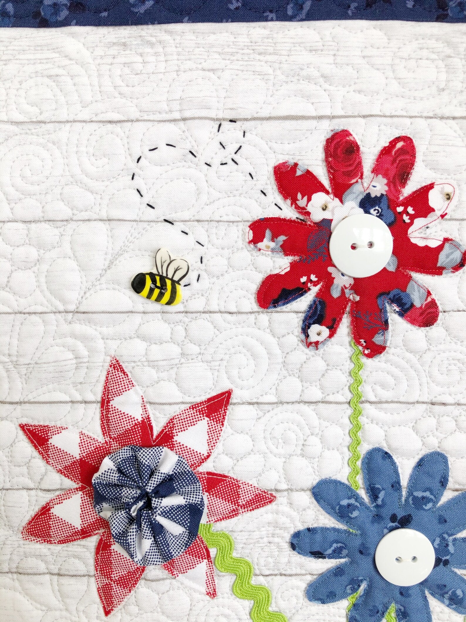 Raw Edge Applique Quilt Pattern Patriotic Quilt Pattern - Etsy