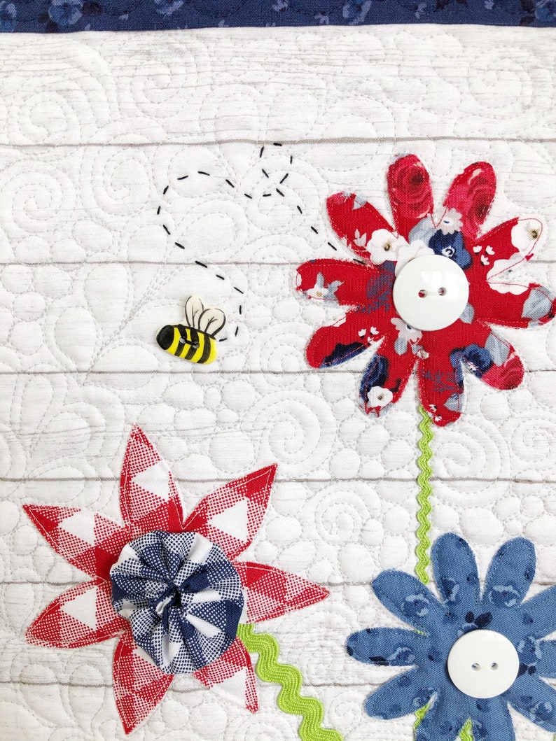 Raw Edge Applique Quilt Pattern Patriotic Quilt Pattern - Etsy