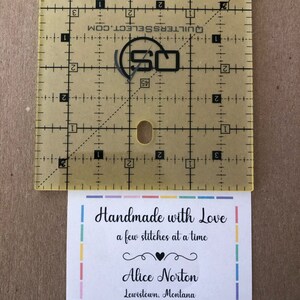 Personalized Quilt Labels, Colorful Stitches, Custom Fabric Label, Set ...