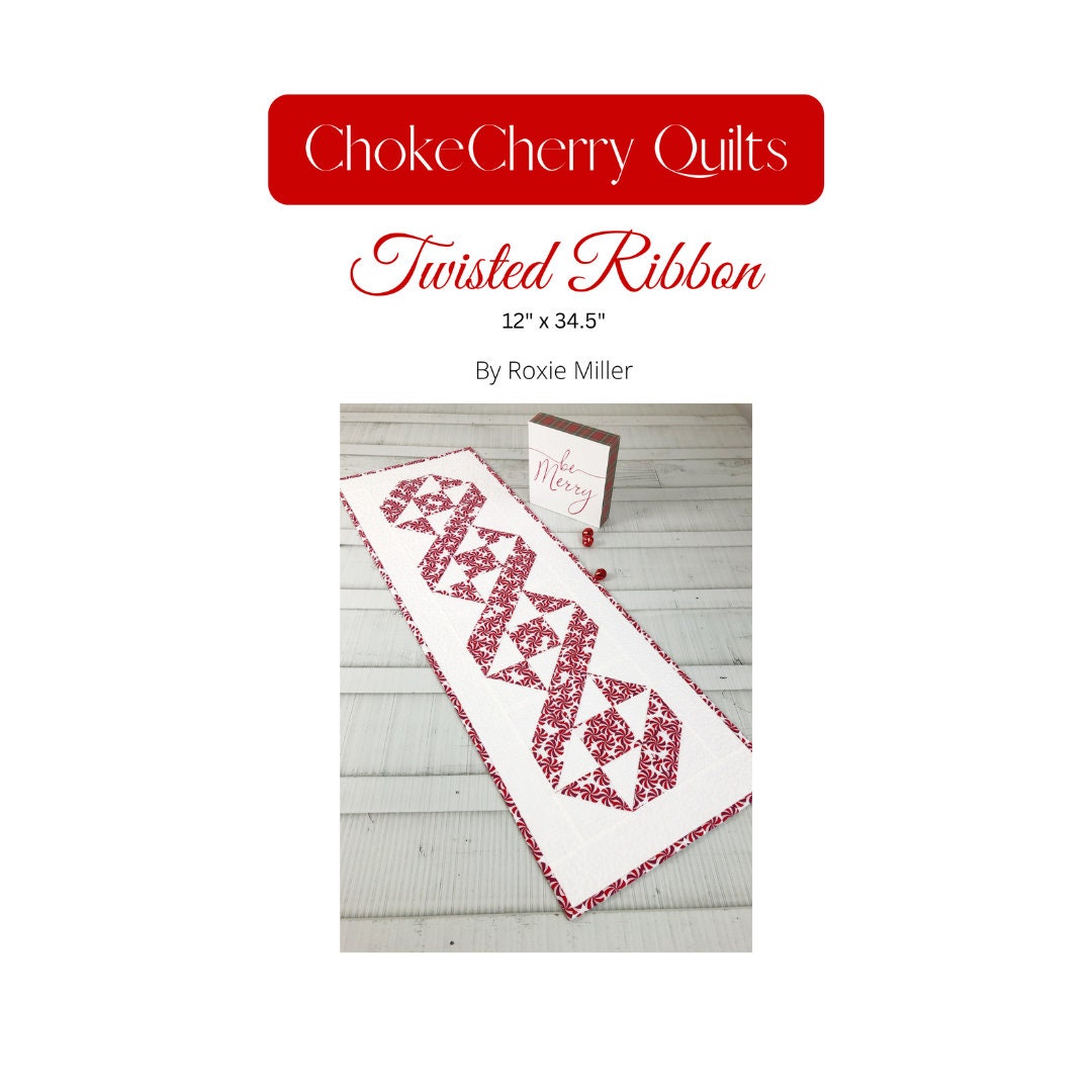 Table Runner Quilt Pattern, Twisted Ribbon PDF Pattern, Table Runner ...