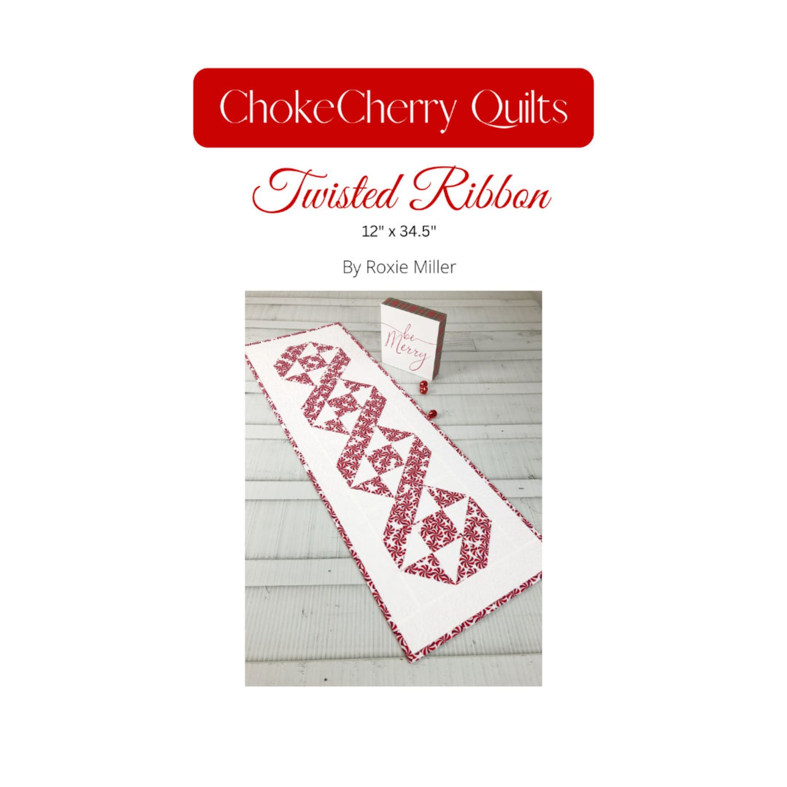 Twisted Ribbon Table Runner Quilt Pattern (PDF Pattern), Beginner ...