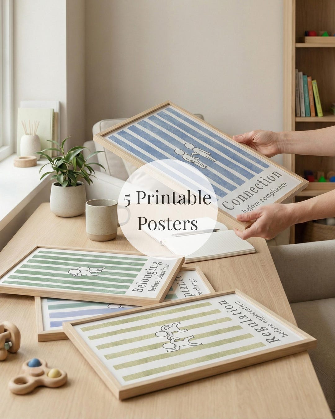 Neuro-affirming Classroom & Therapy Posters | Set of 5 Stripes - Etsy