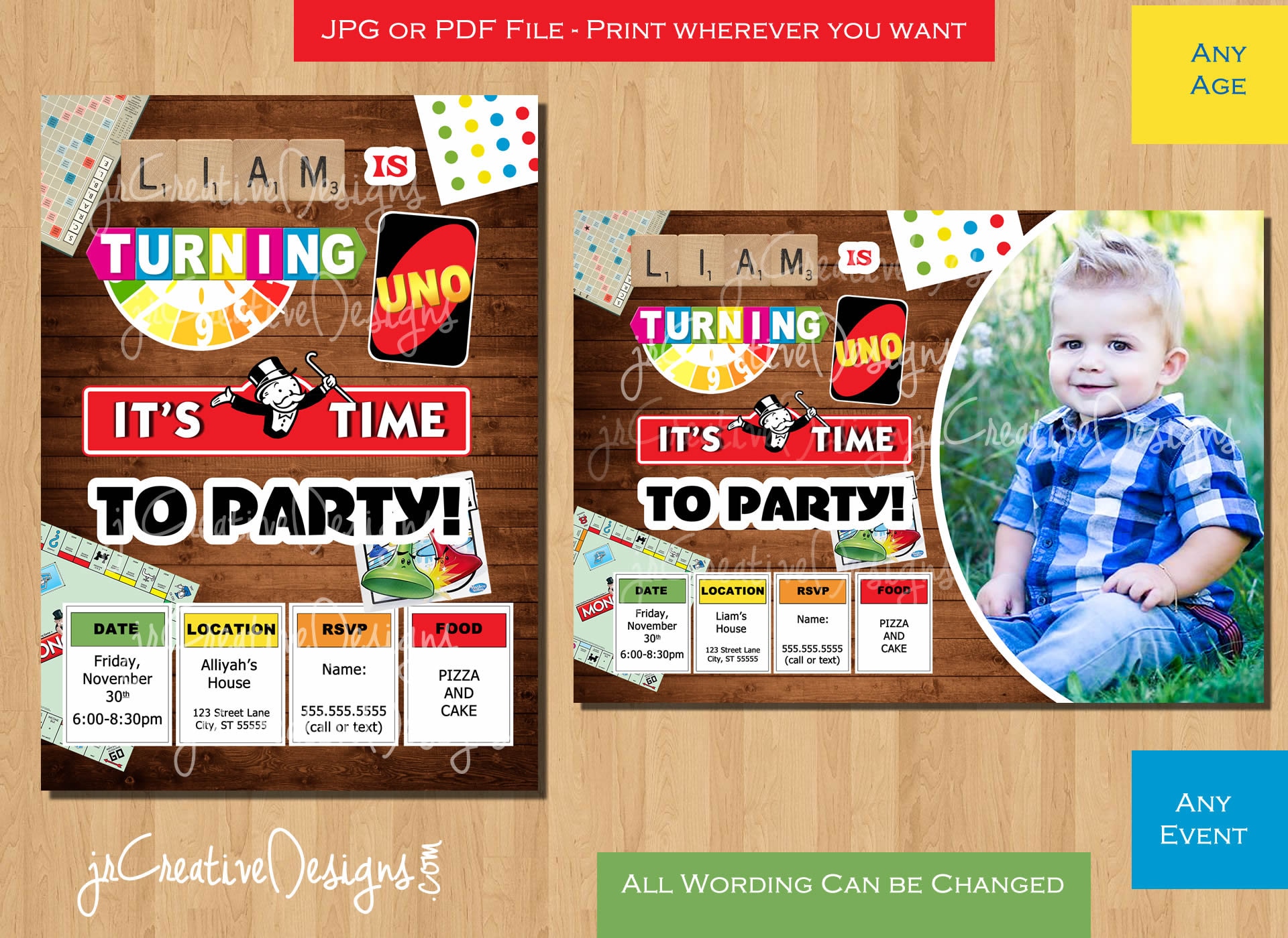 Board Game Birthday Party Invitation at Melody Hanks blog