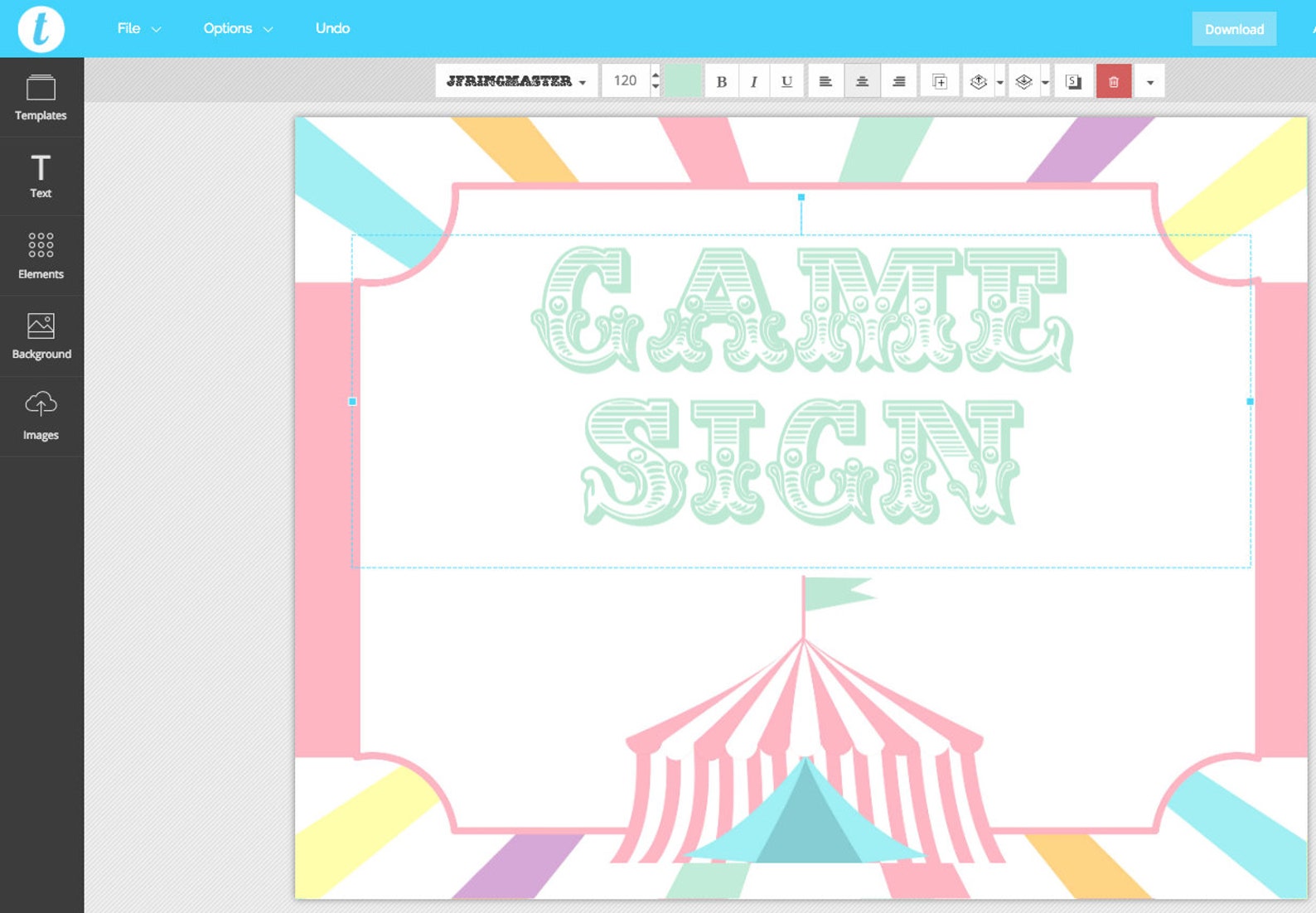 Carnival Game Signs Pastel Girl Circus Game Signs Pink | Etsy