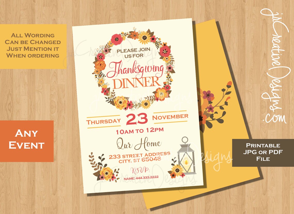 Autumn Invitation Autumn Invite Fall Event Invitation Fall Invite Fall ...