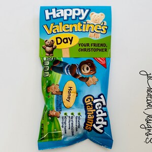 Teddy Grahams Valentine Printable Cards Teddy Grahams Valentines Day ...