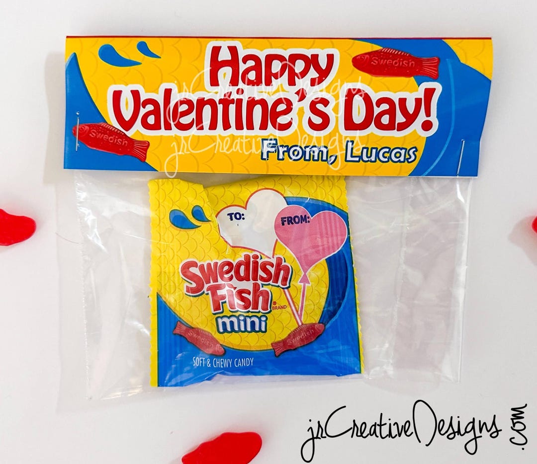Swedish Fish Valentine Card Printable Valentine Cards Swedish Fish ...