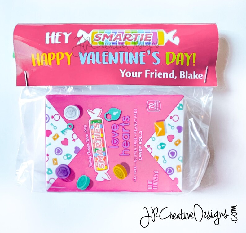 Smarties Valentine Card Printable Valentine Cards Smarties Candy ...