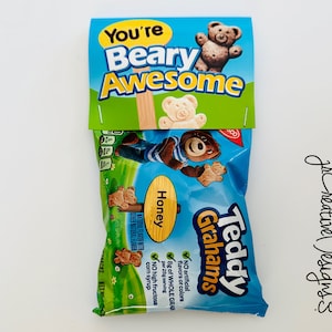 Teddy Grahams Valentine Printable Cards Teddy Grahams Valentines Day ...