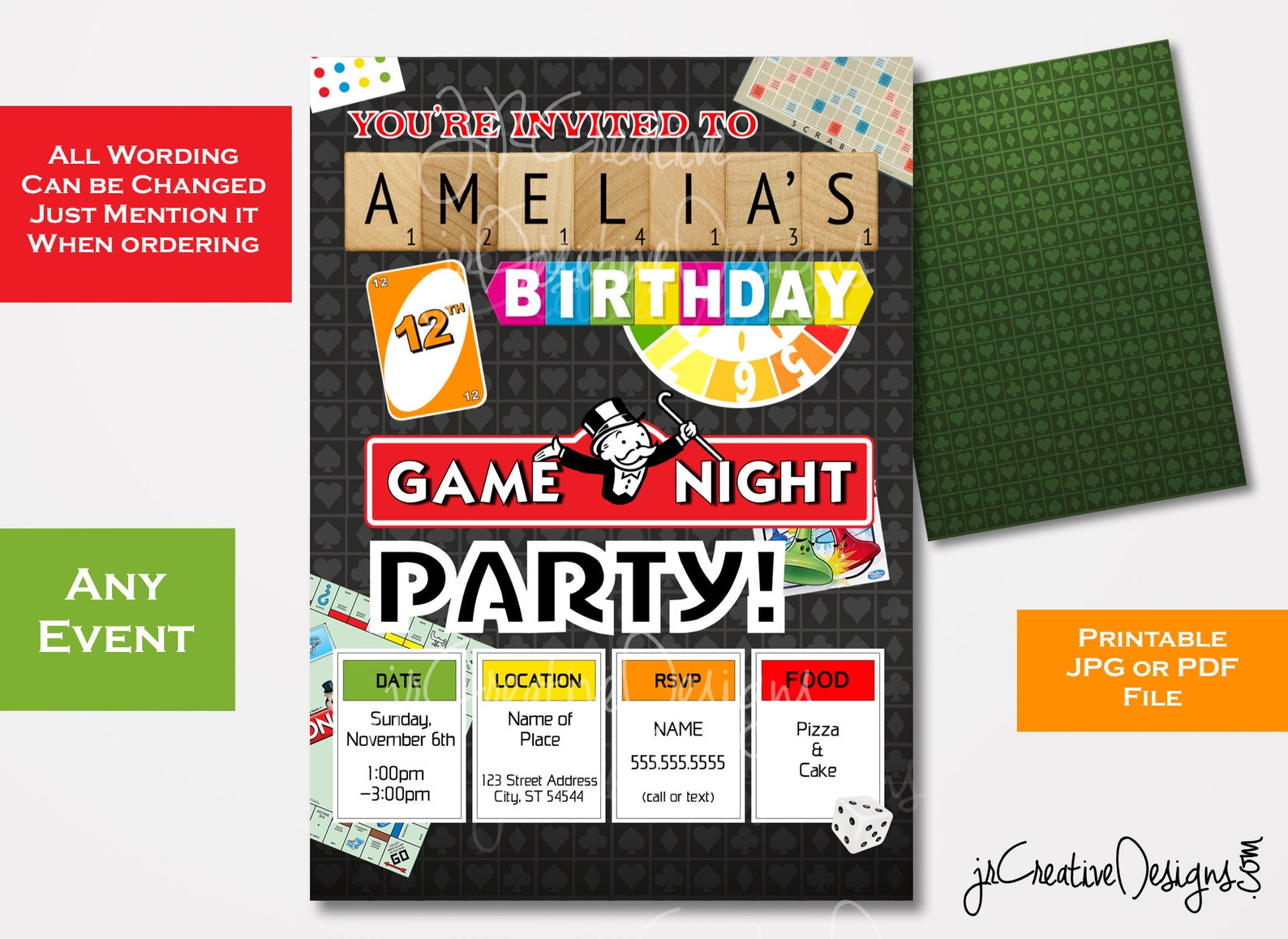 Game Night Invitation Game Party Invitation Game Birthday - Etsy