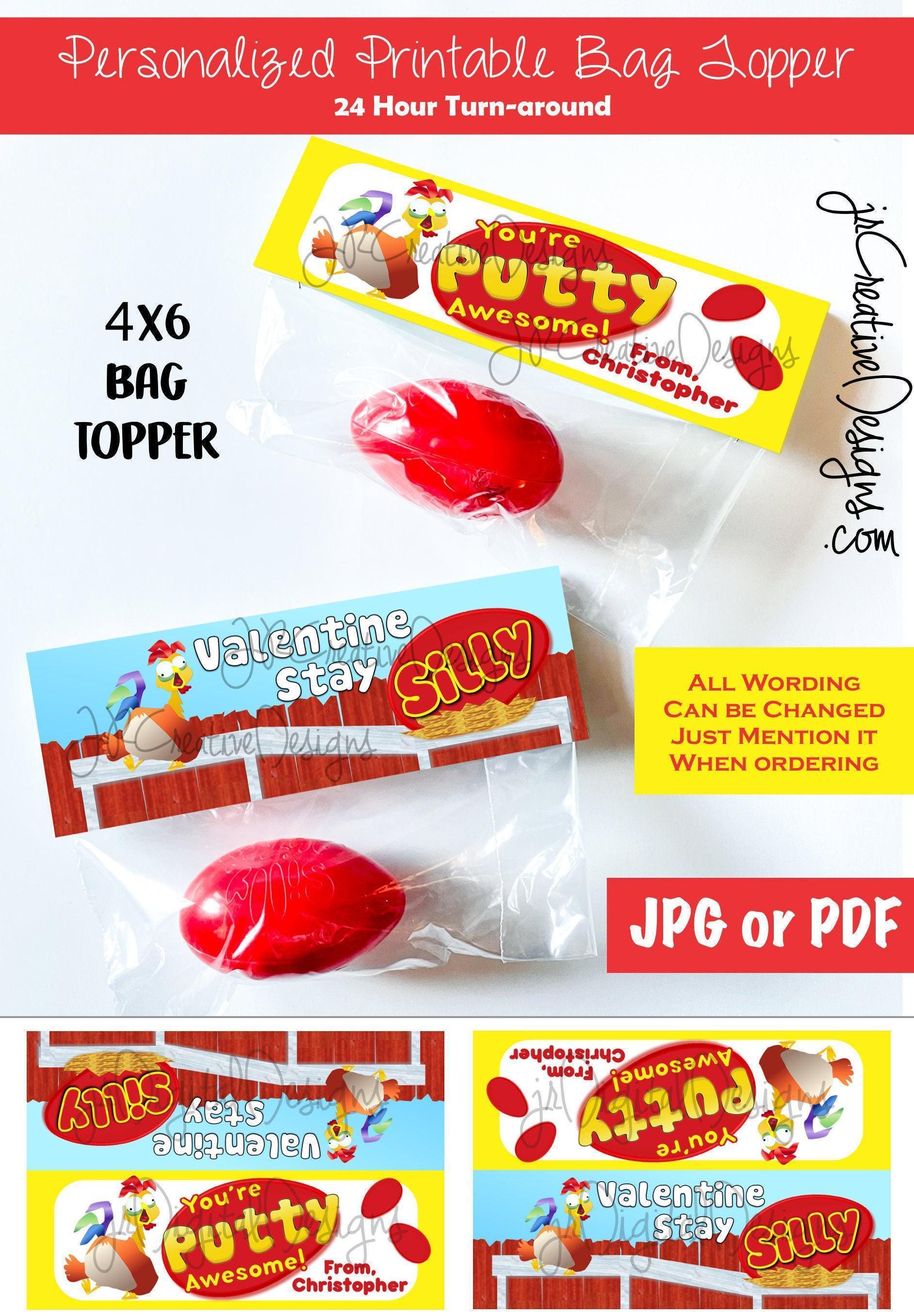 Kids Valentine's Cards Sillly Putty Valentine Cards for Kids Valentine ...