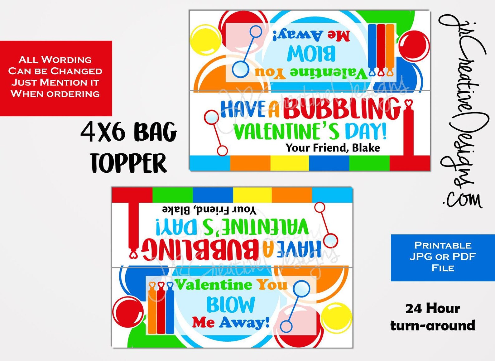Valentine Printable Cards Bubbles Valentine Card Kids Bubbles Valentine ...