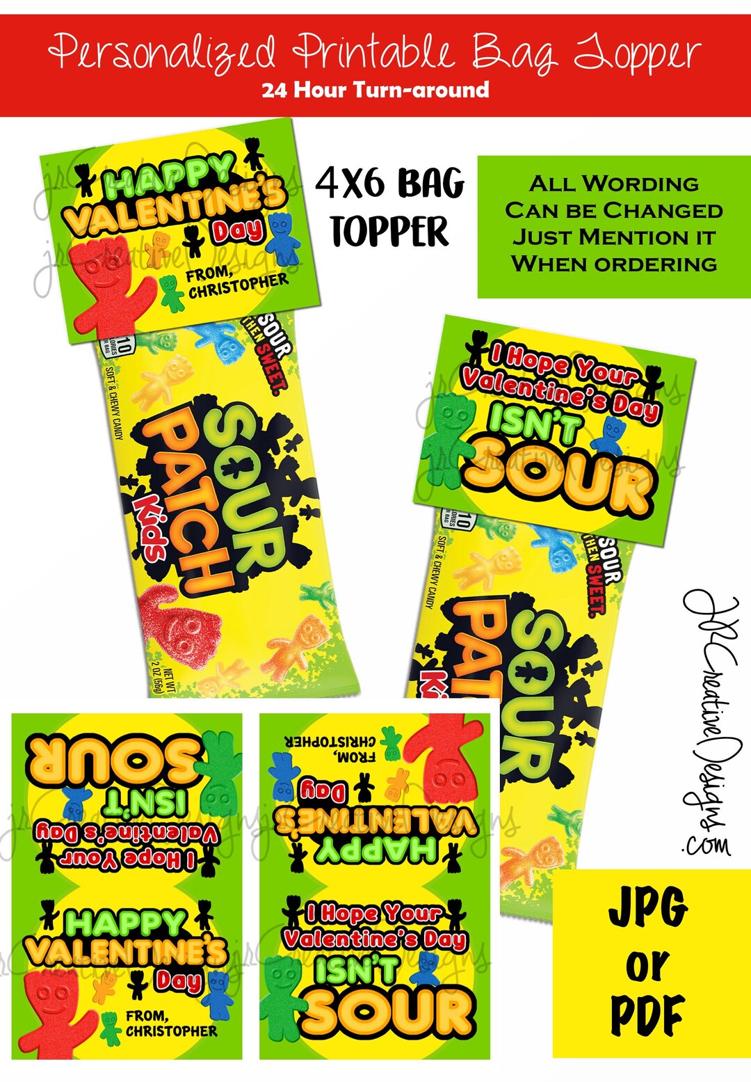Kids Valentine's Cards Sour Patch Kids Valentine Cards for Kids ...