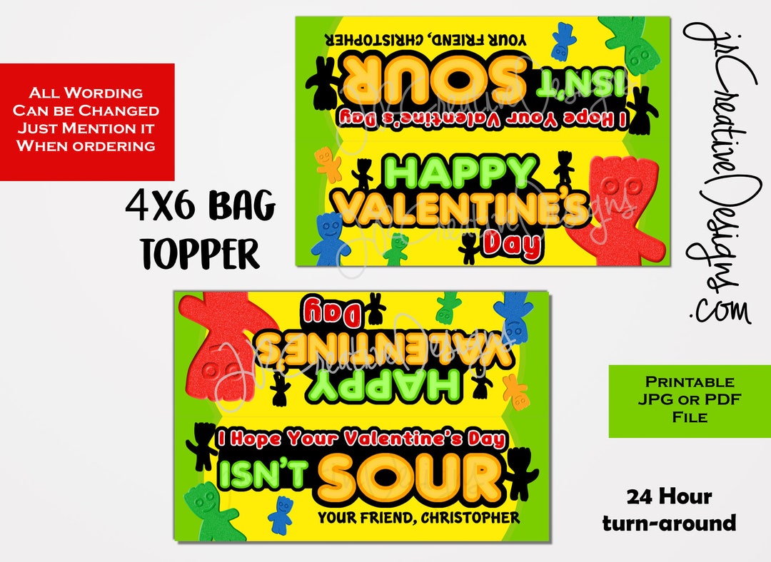 Sour Patch Kids Valentines Day Cards Printable Sour Patch Kids ...