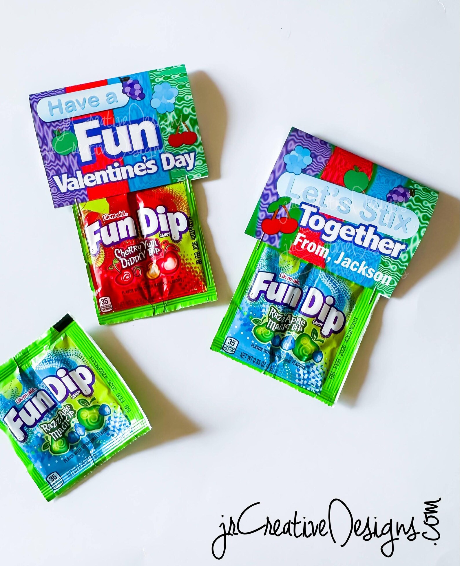 Fun Dip Valentine Card Printable Fun Dip Valentine Printable Card Kid ...