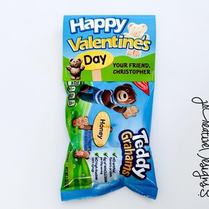 Teddy Grahams Valentine’s Day Bag Topper Teddy Graham Valentines Day ...
