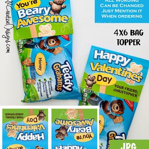 Teddy Grahams Valentine Printable Cards Teddy Grahams Valentines Day ...