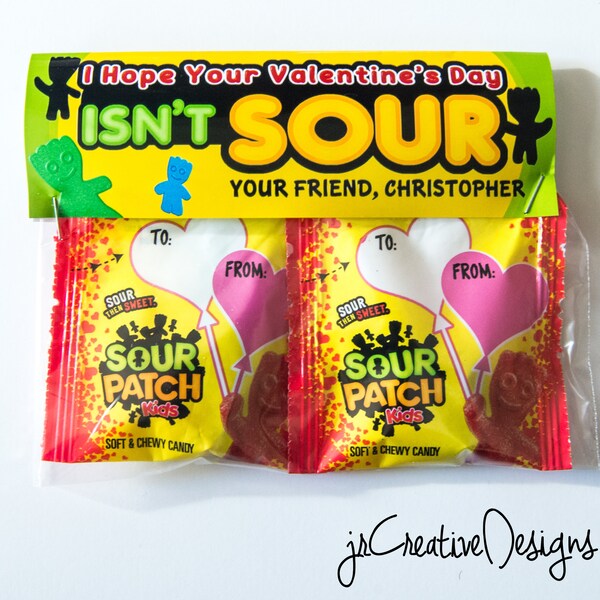 Sour Patch Kids Valentine Cards - Etsy
