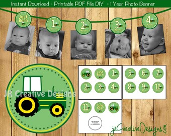 Tractor Birthday Banner | Etsy