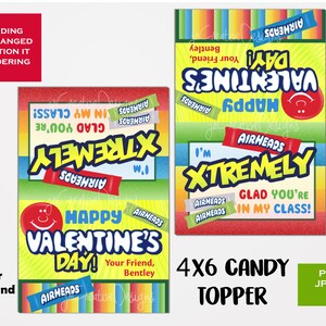 Kids Valentine's Cards Airheads Valentine Cards for Kids Valentine's ...
