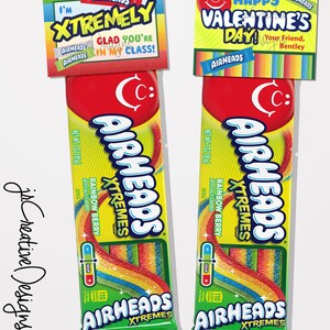Kids Valentine's Cards Airheads Valentine Cards for Kids Valentine's ...