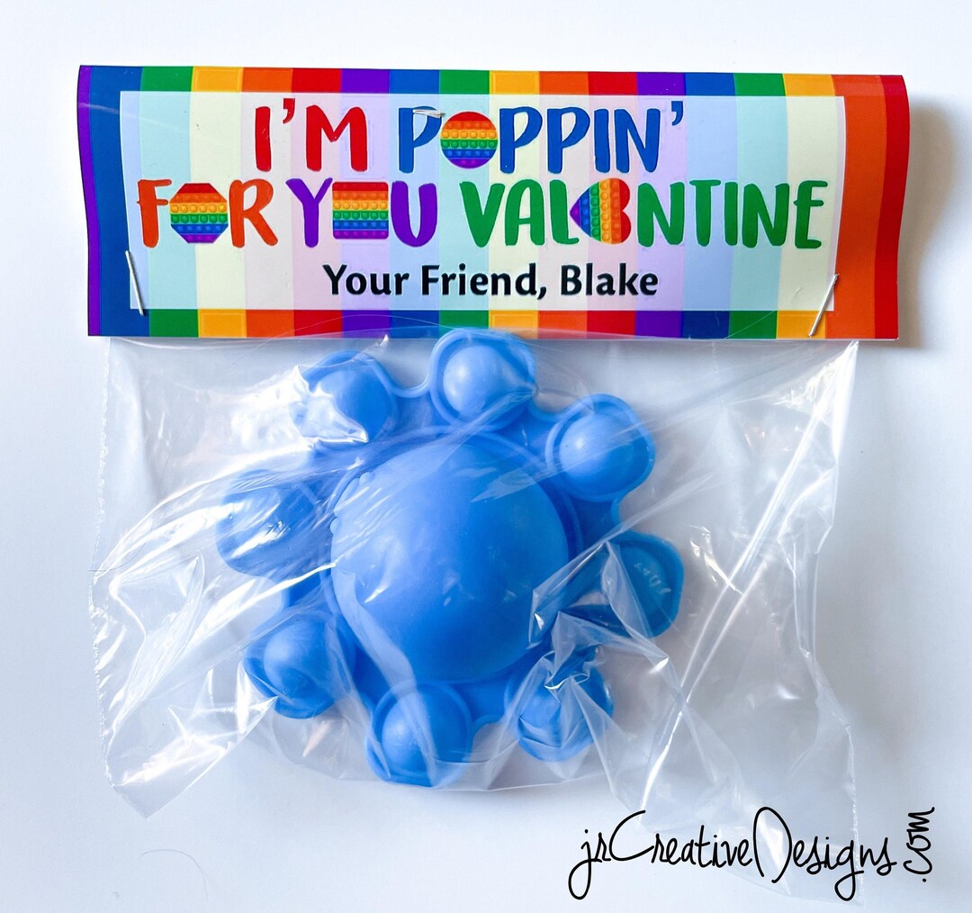 Fidget Kids Valentine's Cards Popping Valentine Cards for Kids ...